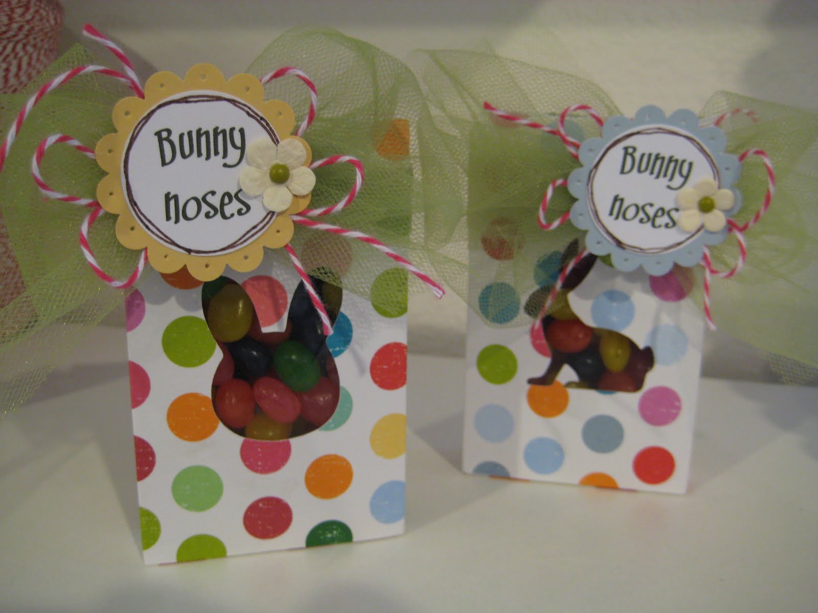 Craftin' on my door: Bunny noses!