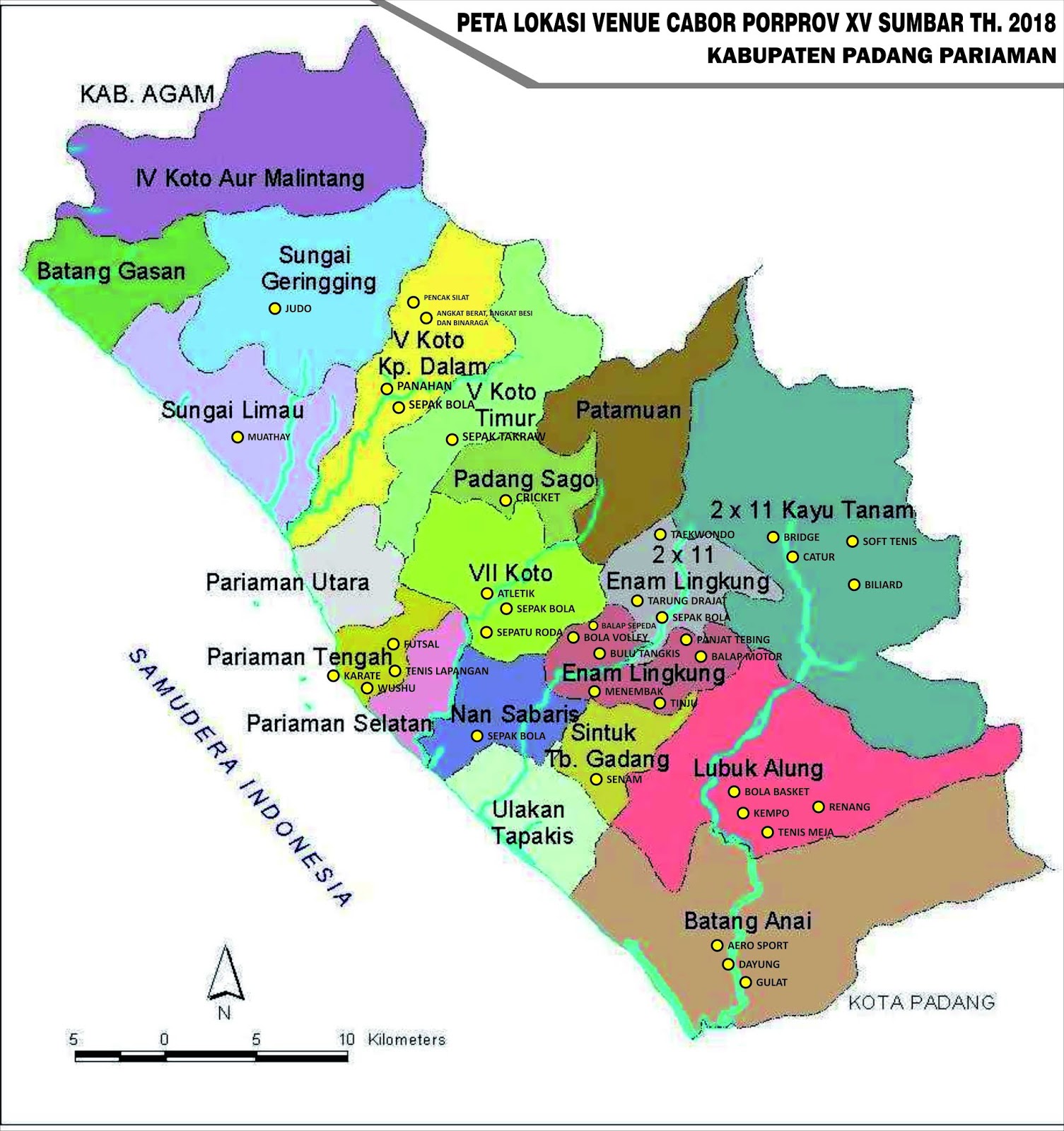 Payakumbuh Porprov XV: Peta Lokasi Venue Cabor Porprov XV Sumbar Tahun ...
