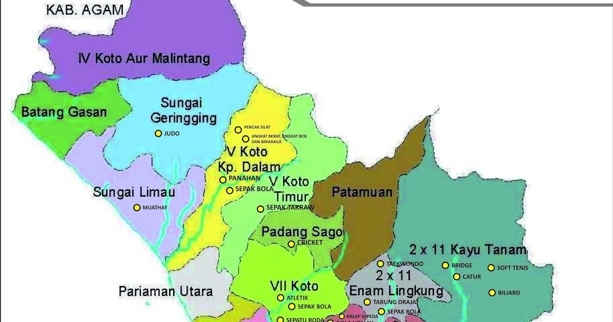 Payakumbuh Porprov XV: Peta Lokasi Venue Cabor Porprov XV Sumbar Tahun ...
