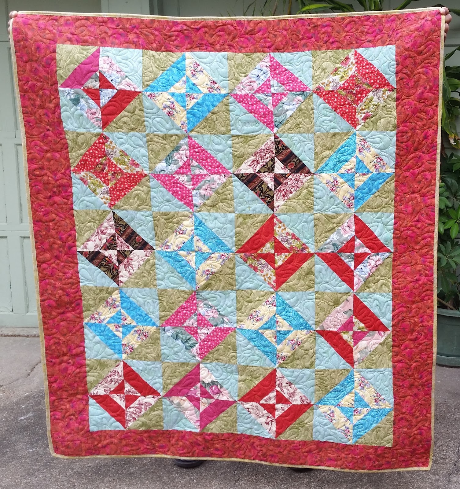 Muddling Through Double Hourglass Quilt For A Friend