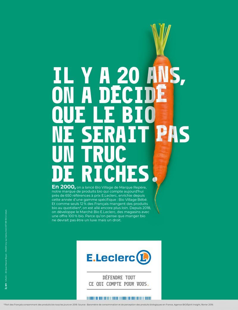 PUBLICITÉ PRESSE : E.Leclerc distributeur 70 ans | DIRECTEUR ARTISTIQUE ...