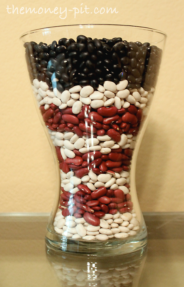 I ( once again ) decided I would use beans in my decor, but instead of ...