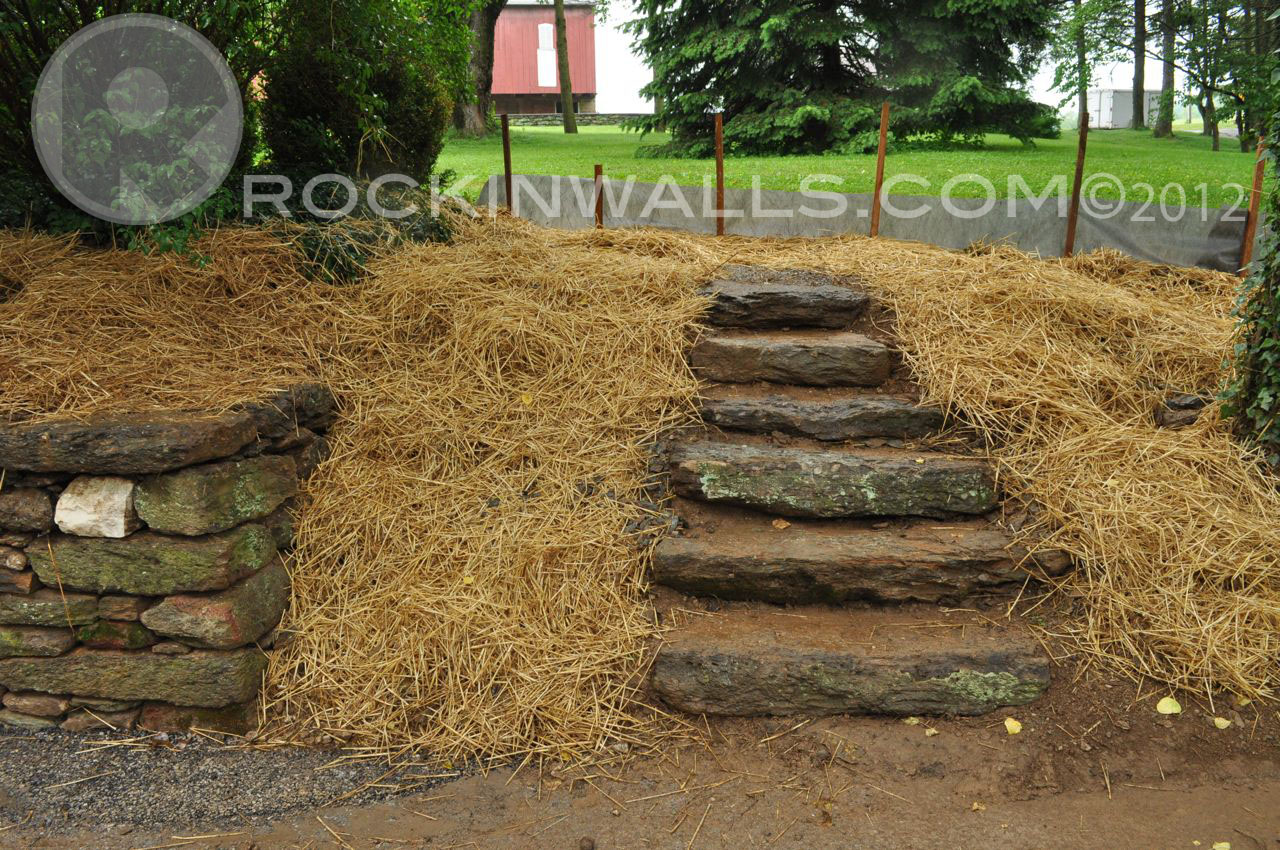 ROCKIN WALLS: Glenville PA, Finished Project, Dry Laid Retaining Wall