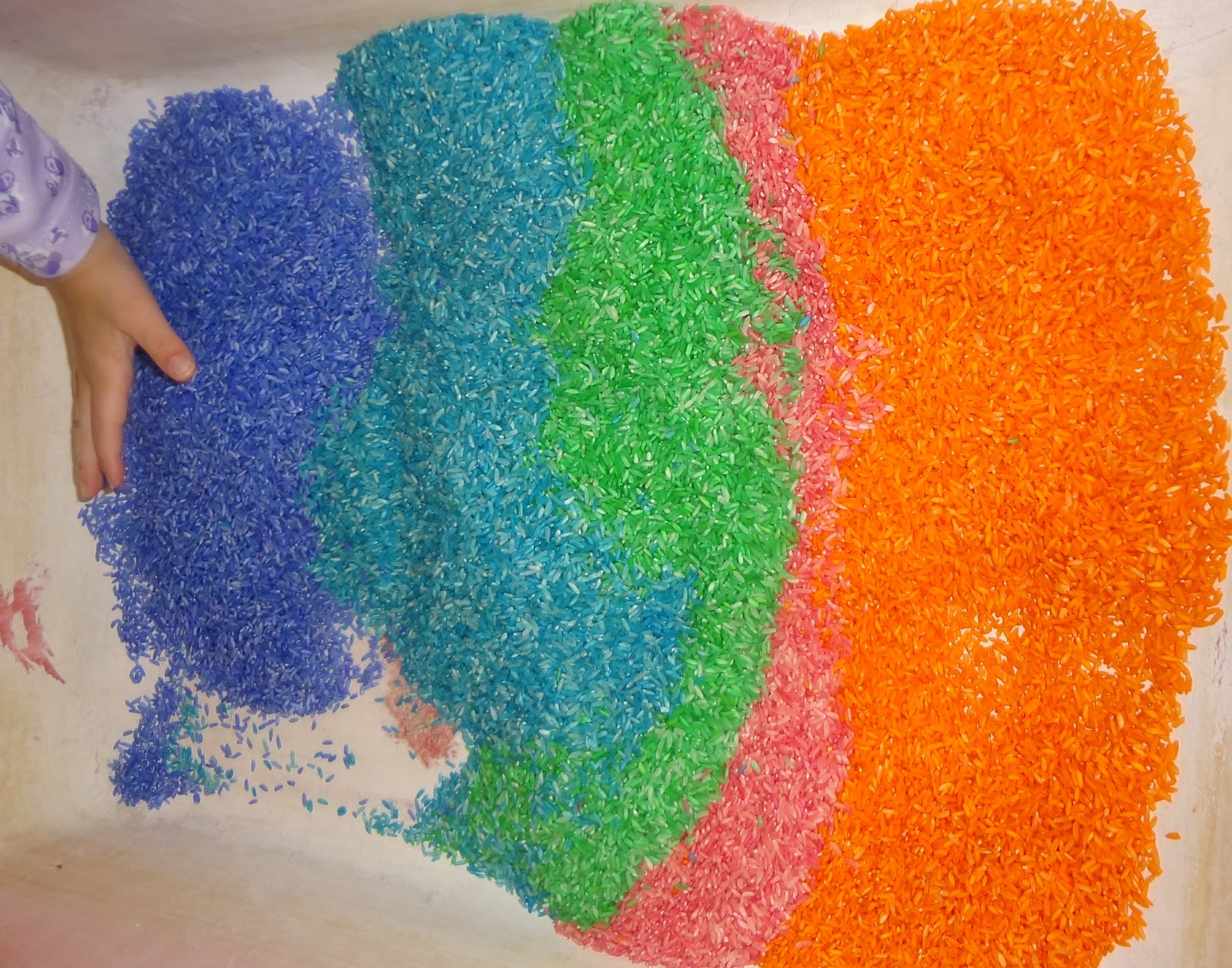 Time for Play: Colored Rice (The Easiest Way)