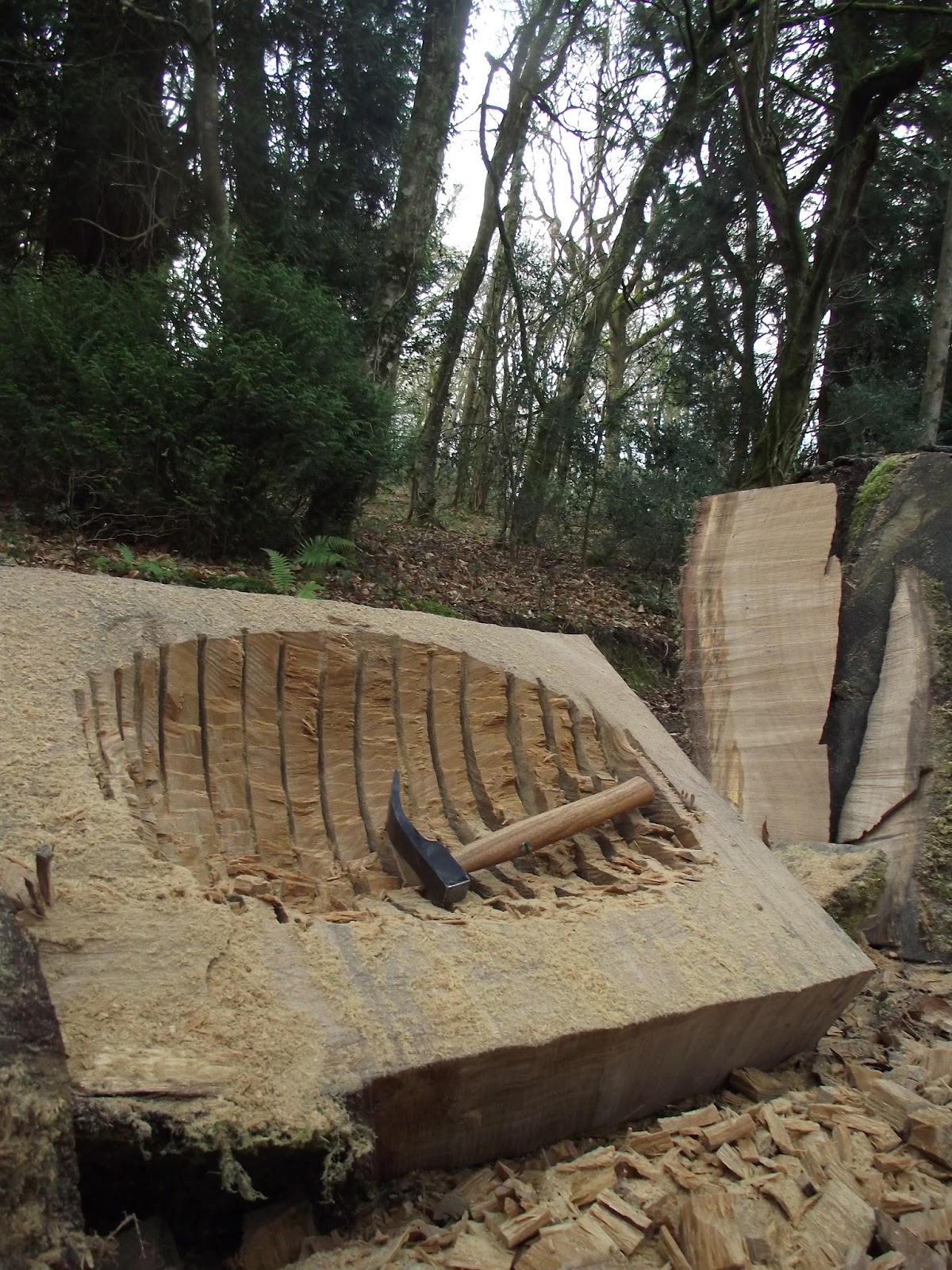 Rivers Joinery: Riving, riving, riving. Keep those wedges riving.....