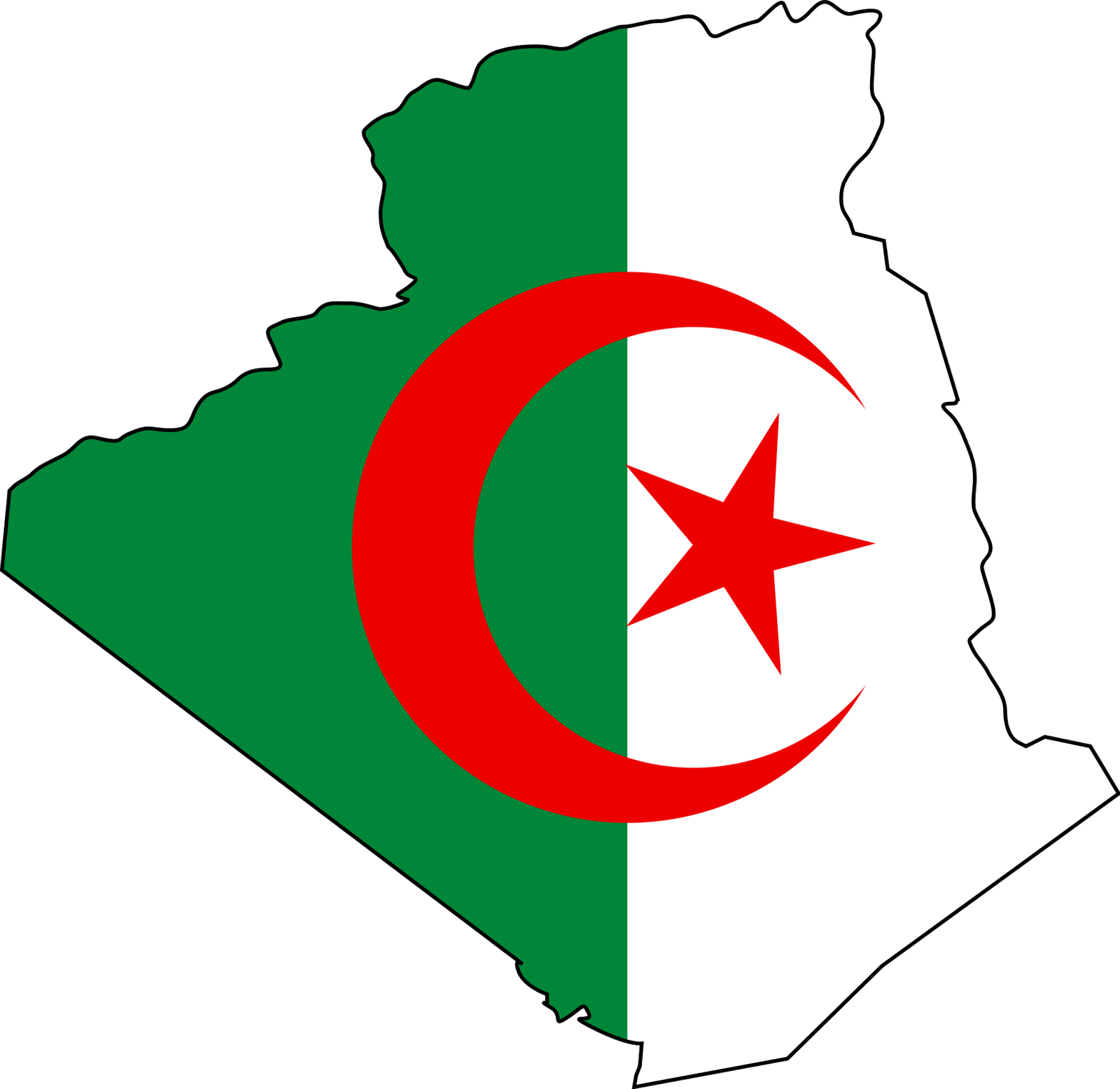 Algeria - World Country National Flags 18x12 - Vinyl Print Poster ...