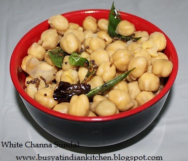 Busy At Indian Kitchen: White Channa Sundal