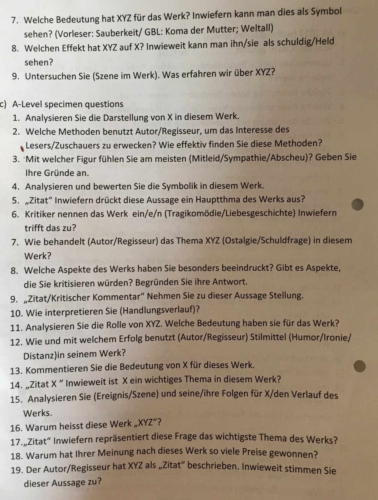 Keating Young: Advice and Examples for A Level German Essay Writing ...