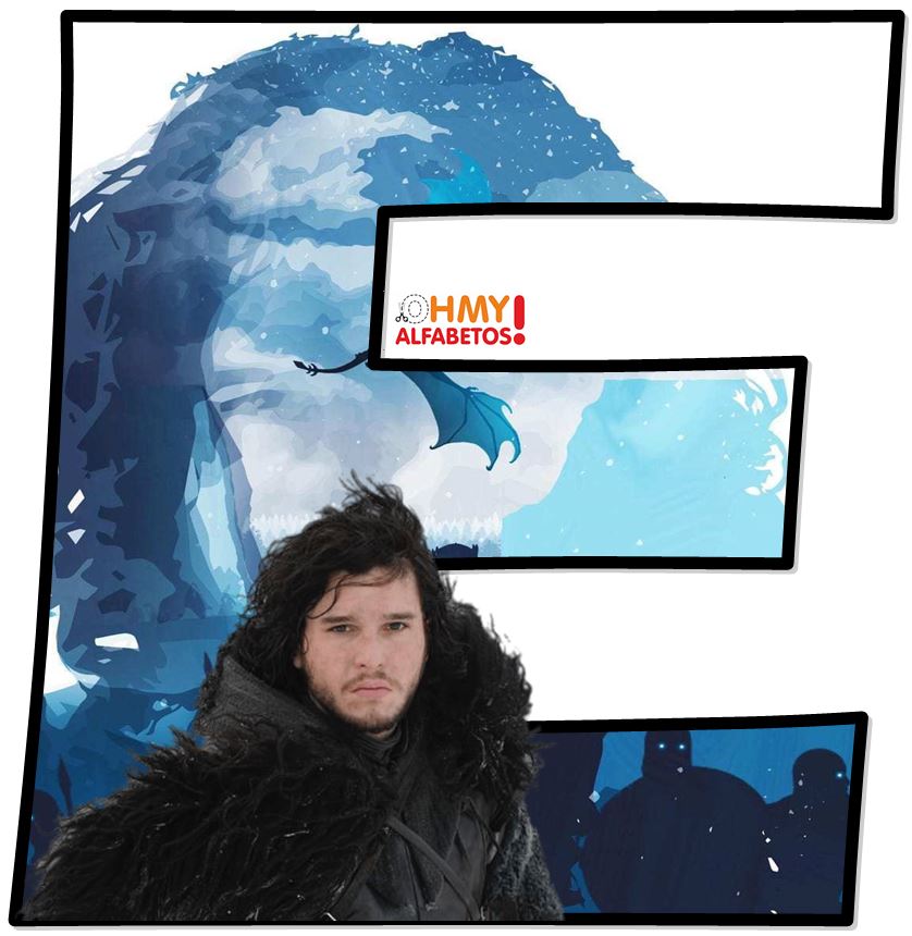 Abecedario GoT Jon Snow. GoT Jon Snow Alphabet. - Oh my Alfabetos!
