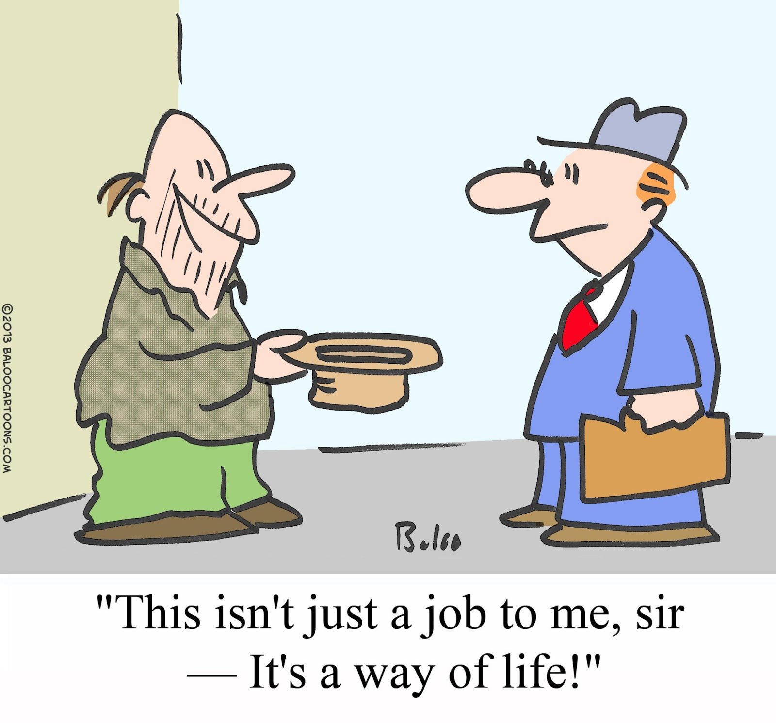 BALOO'S CARTOON BLOG: Panhandler cartoon