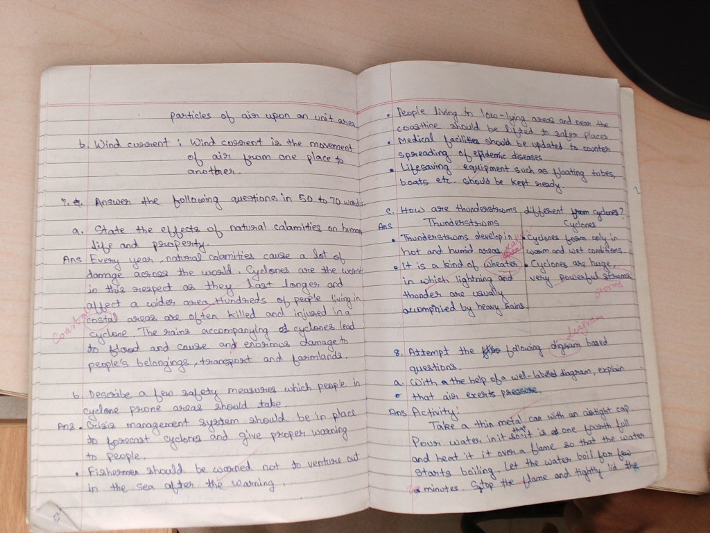 PIS VADODARA STD 7: grade 7 science note book