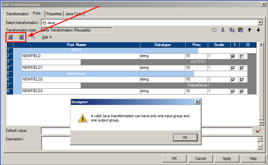 Informatica PowerCenter Notes: Multiplying rows with Java transformation