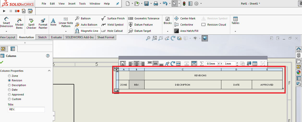 EGS India | Official Blog: Integration of SOLIDWORKS Revision Table ...