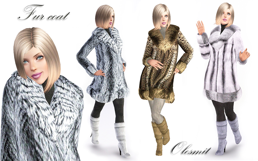 My Sims 3 Blog: Fur Coats by Olesmit