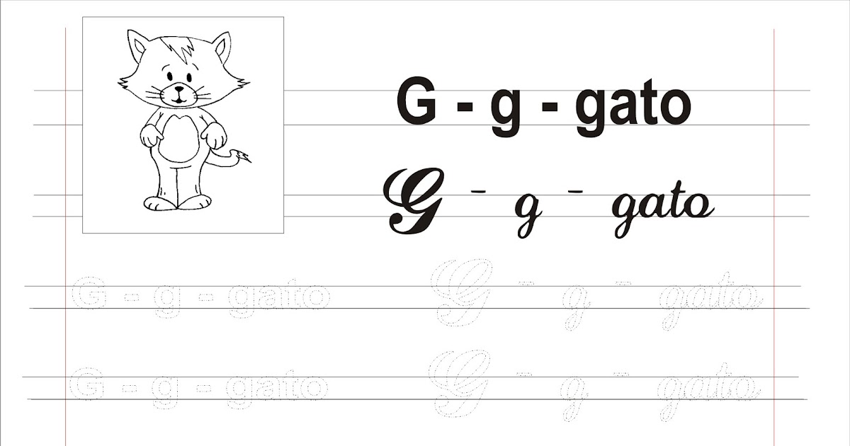 Atividades Pedagógicas: Alfabetização para Crianças - Letra G (Gato)