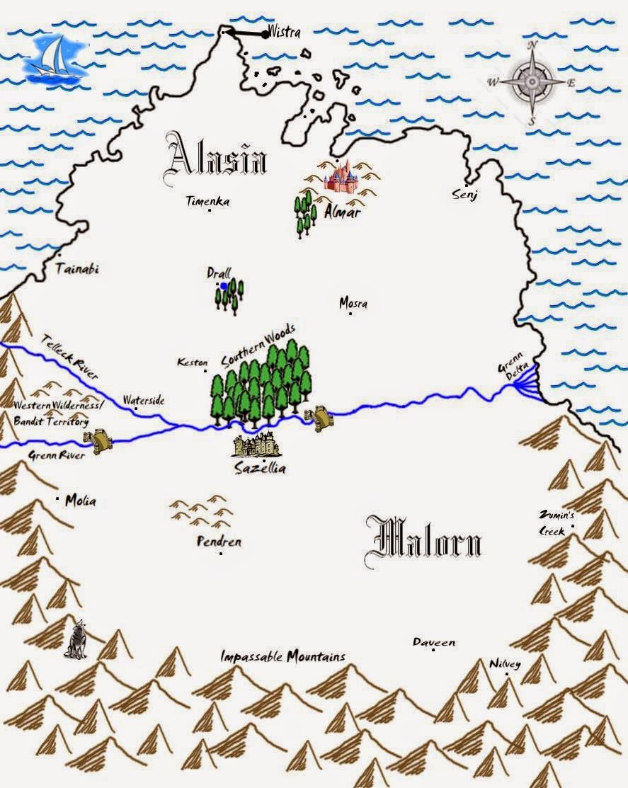 Letters From Annie (Douglass) Lima: Map of Alasia and Malorn