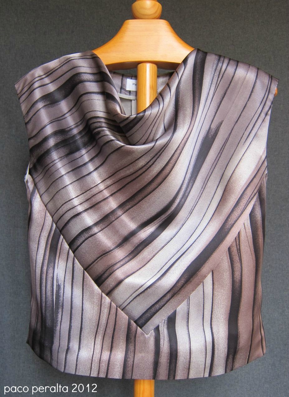 BCN - UNIQUE designer patterns: DRAPED-TOP (Organza underlining + tutorial).-