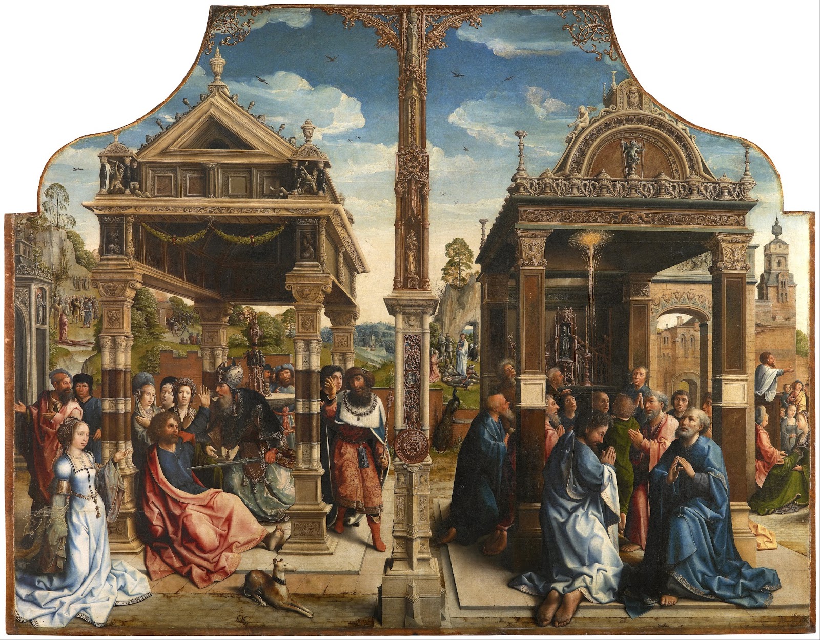 Bernard van Orley: The triptych of the Masons and Carpenters guild ...