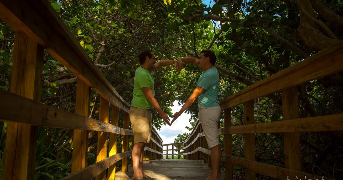 Engagement Session: Steven, Andres and Truffle at Hollywood Beach