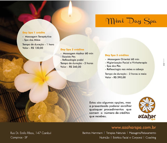 Azahar Spa: Mini Day Spa Dia das Mães!