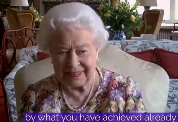 Queen Elizabeth took part in a video call from Windsor Castle