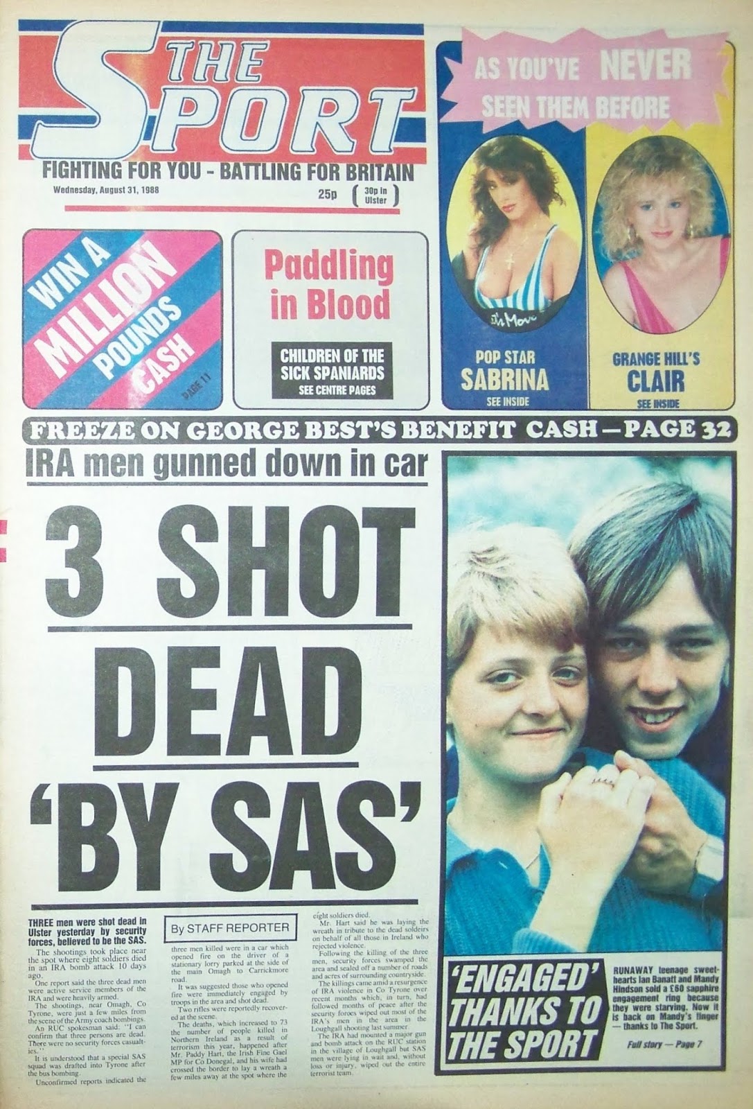 The Sport Newspaper 31 August 1988