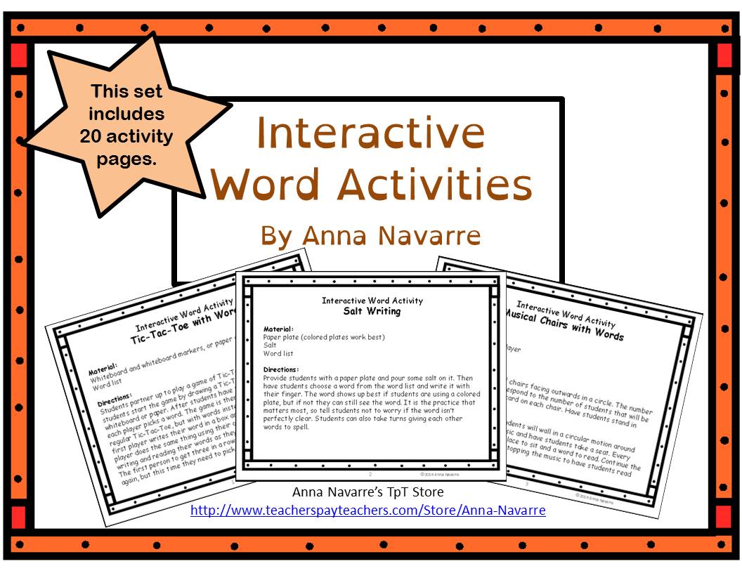 Mrs. Navarre’s Teaching Blog: Roll a Word Activity