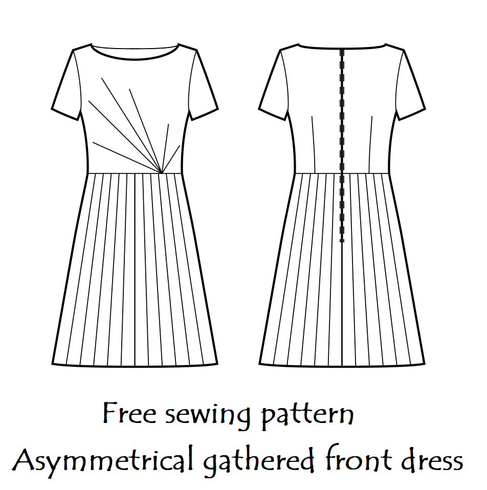 The Little Sewist: Asymmetrical Gathered Front Dress Pattern