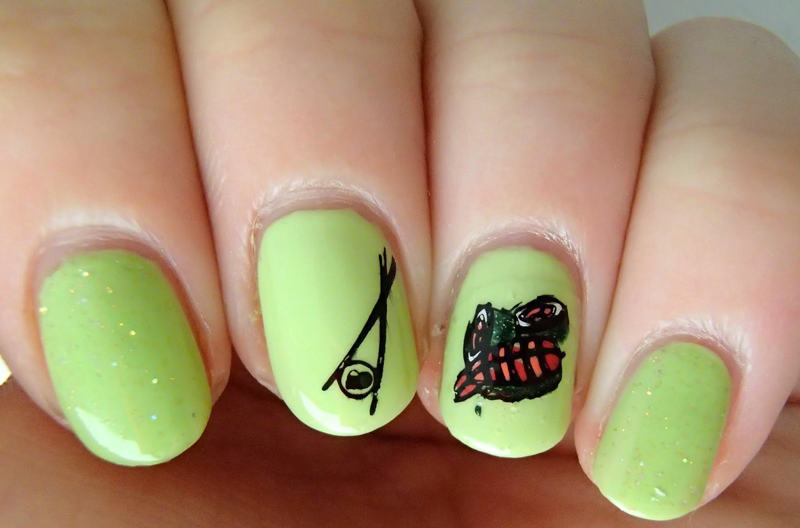 Never Without Polish: NOTD: Sushi Nails!