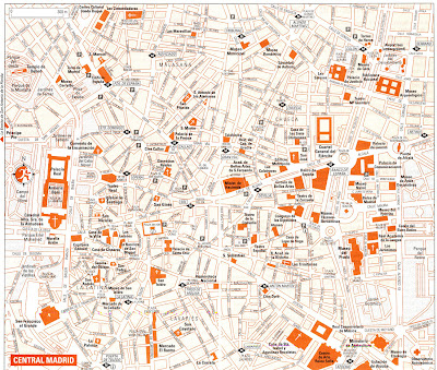 Map of Madrid, Spain