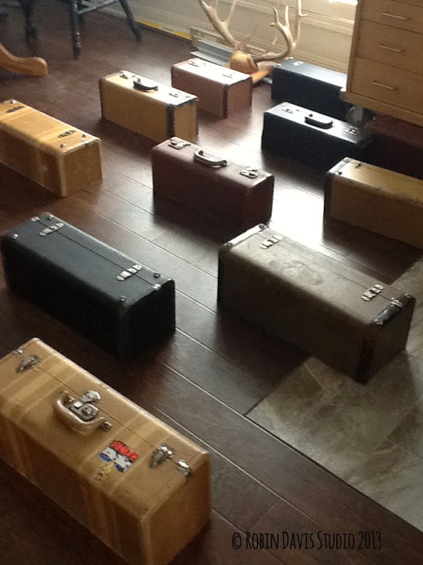 Created our Luggage Wall today!