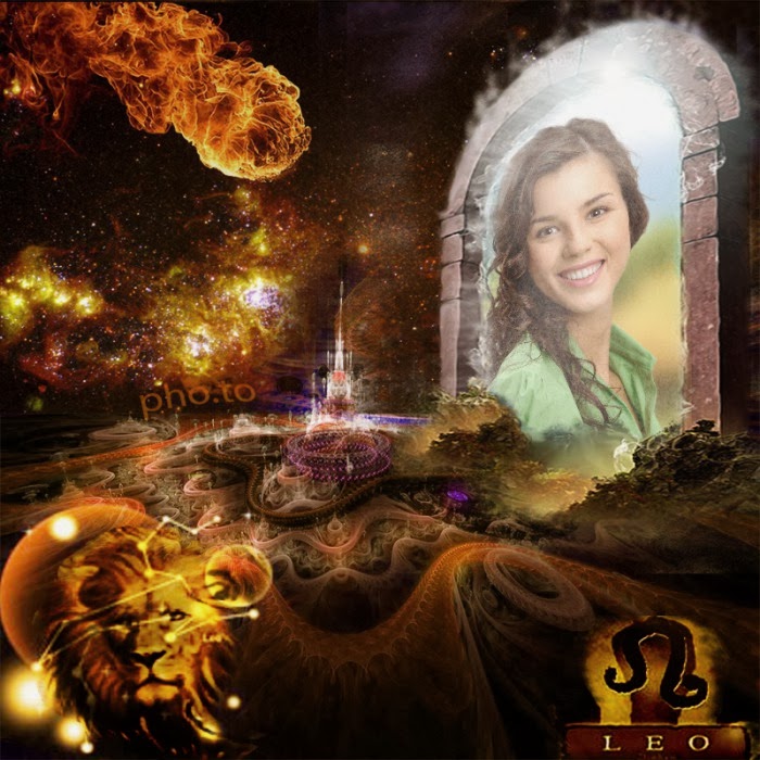 Leo Zodiac Signs Photo Frame Effect online free - FunnyPhotoBox - Fun ...