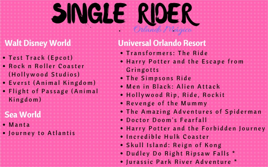 Orlando Magico: QUÉ ES EL SINGLE RIDER?