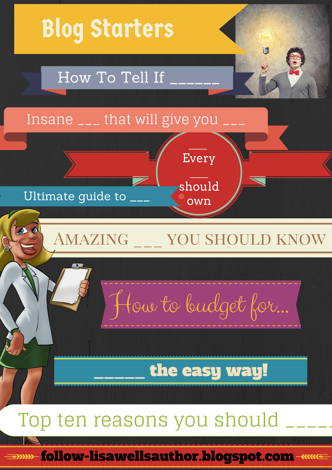 Lisa Wells Author: BLOG STARTERS - THE NEXT BEST THING TO AN EASY BUTTON