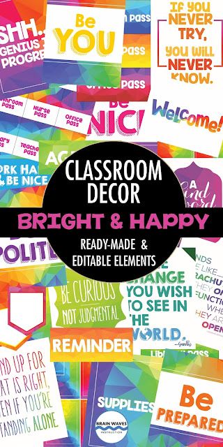 Brain Waves Instruction: Creating a Colorful Classroom with Mood Boards