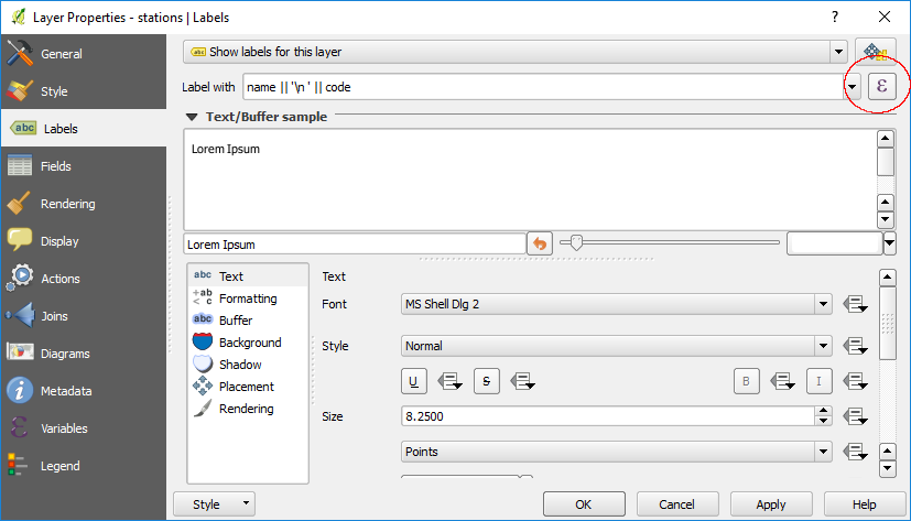 dominoc925: Create labels from multi-columns in QGIS