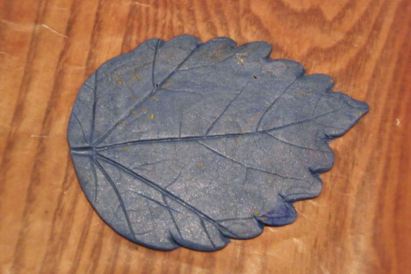 artteajannell: Gilded Clay Leaves