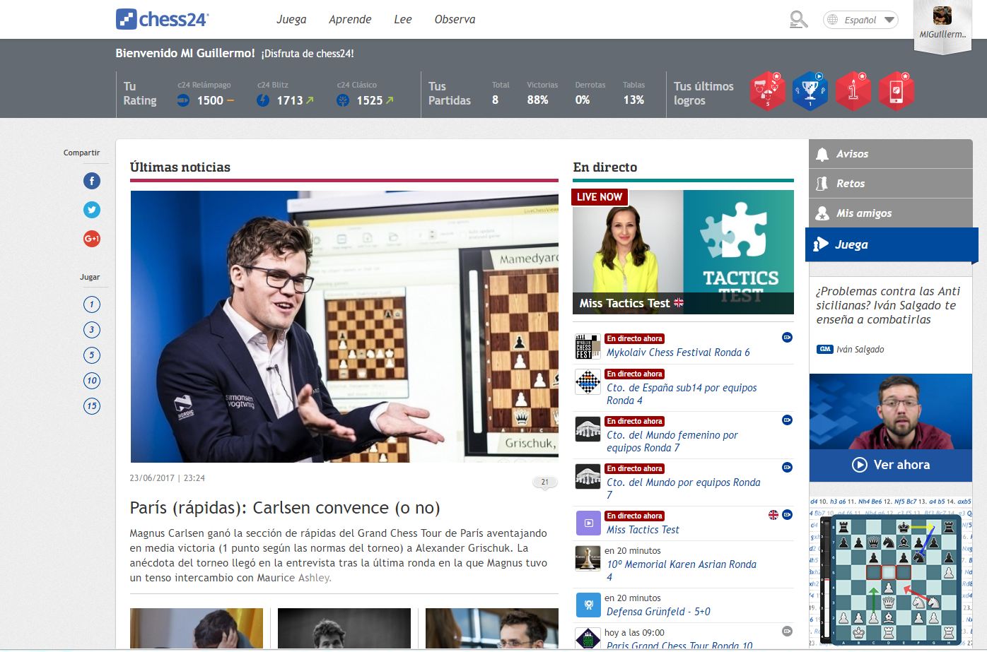 Ajedrez HOY Olds: chess24