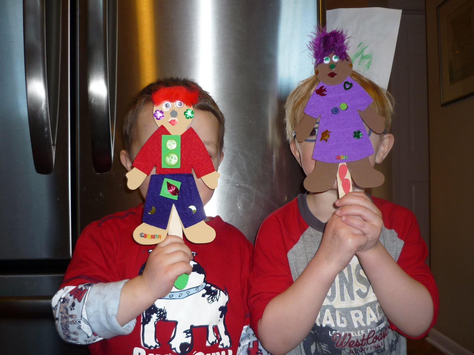 Update from the Coenens!: People puppets by Aaron & Connor