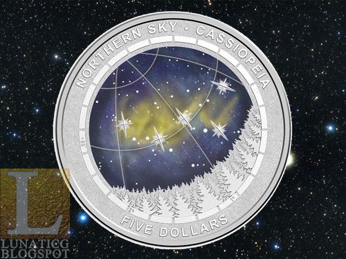 2016 $5 Cassiopeia Curved Silver Proof Coin | Lunaticg Coin