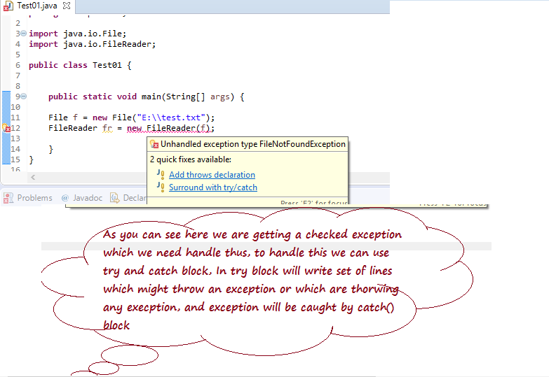 Test Engineer - Automation: Day 5: Exception Handling in Java