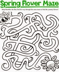 Happy Springtime with 5 Spring Mazes