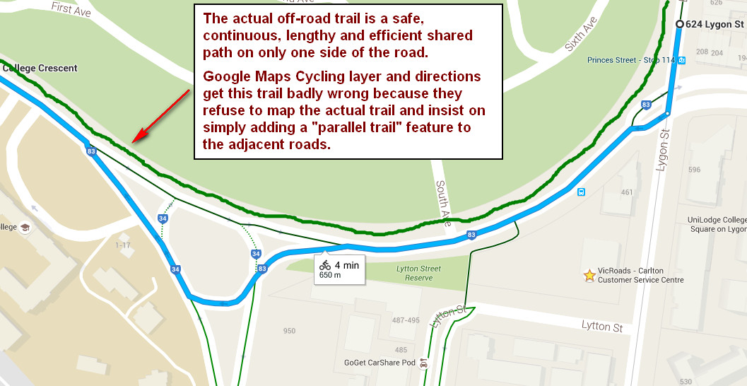 I Biked Here With Google Maps: Lygon St, Cemetery Rd and College Cres ...