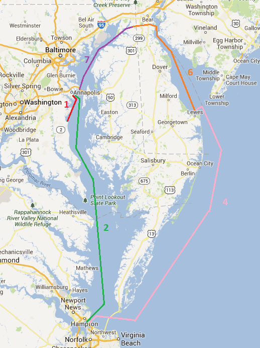 Bay Sailor: Spring 2013 - Circumnavigation of the Delmarva Peninsula