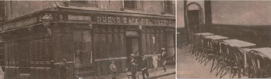 LA PLAZA DEL PROGRESO, SU CAFÉ, UNA ESTATUA Y UN CINEMATÓGRAFO.