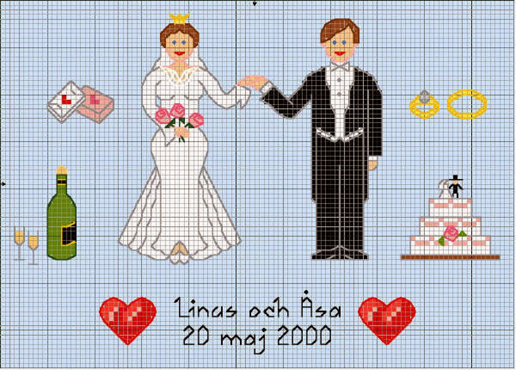 Baúl de Punto de Cruz: Motivos para bodas y aniversarios