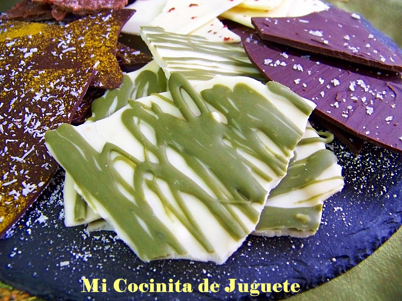 Mi Cocinita de Juguete: Lascas de Chocolate con Sabores: Sal, Curry ...