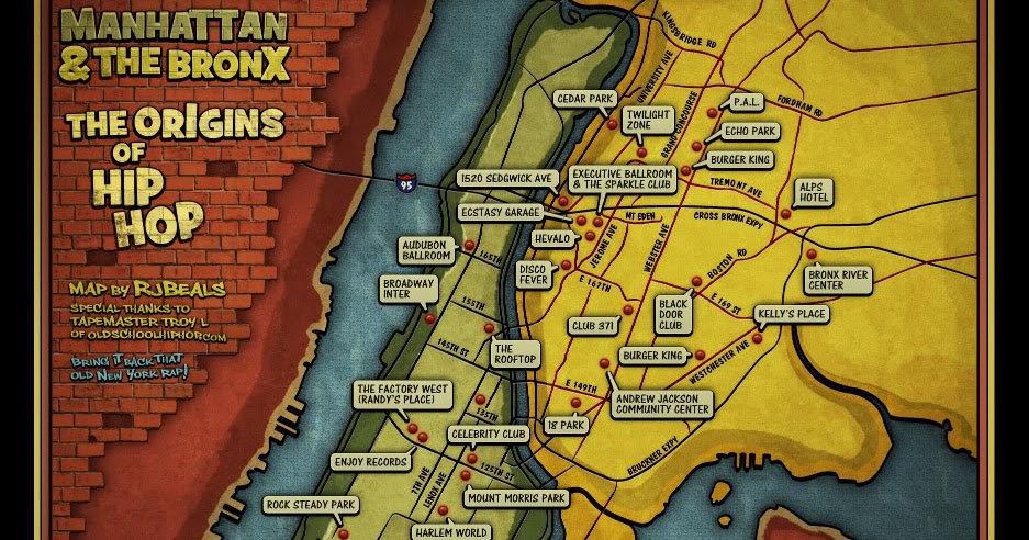 Map of the Week: The Origins of Hip Hop