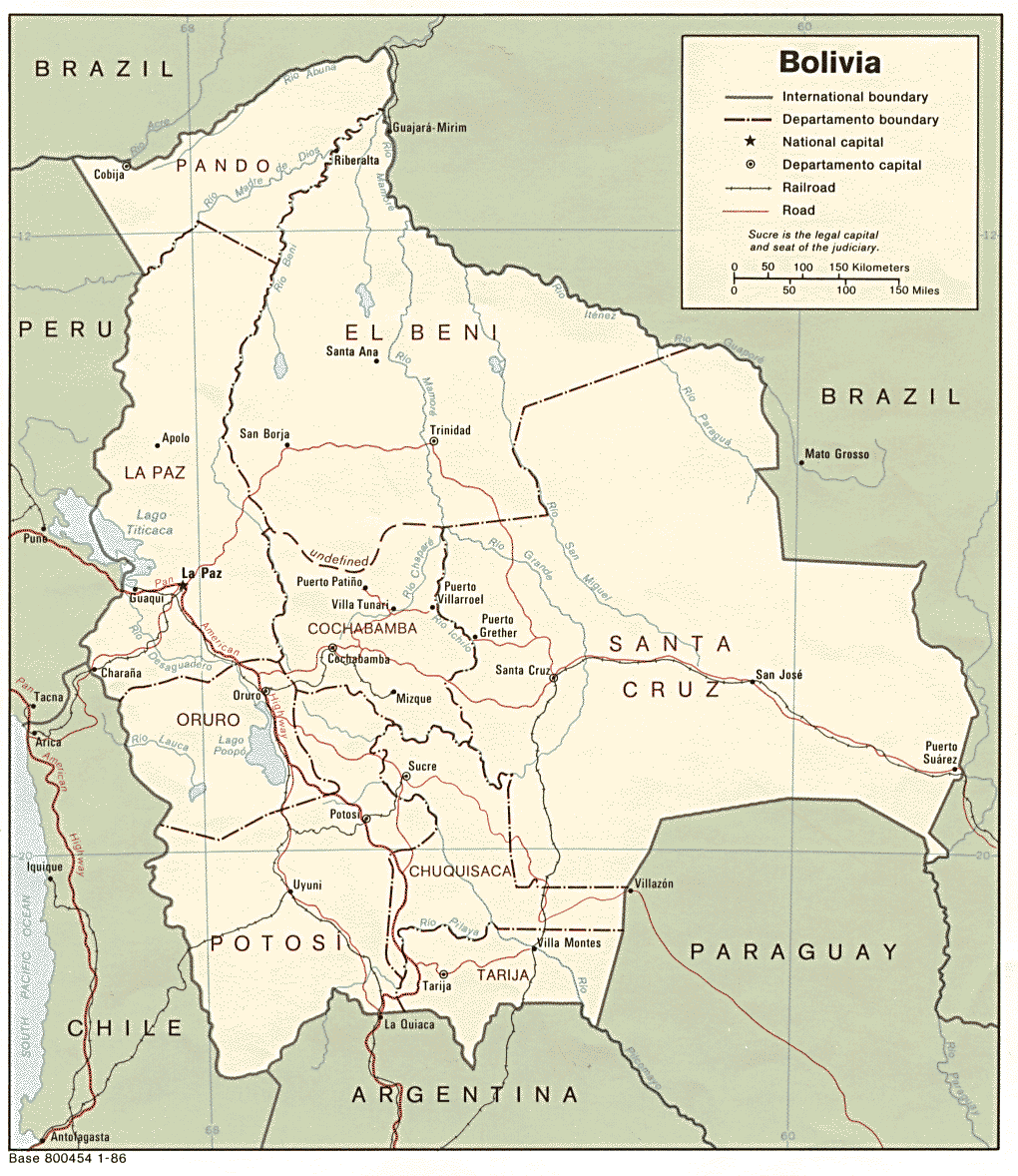 BOLIVIA - GEOGRAPHICAL MAPS OF BOLIVIA ~ Klima Naturali™