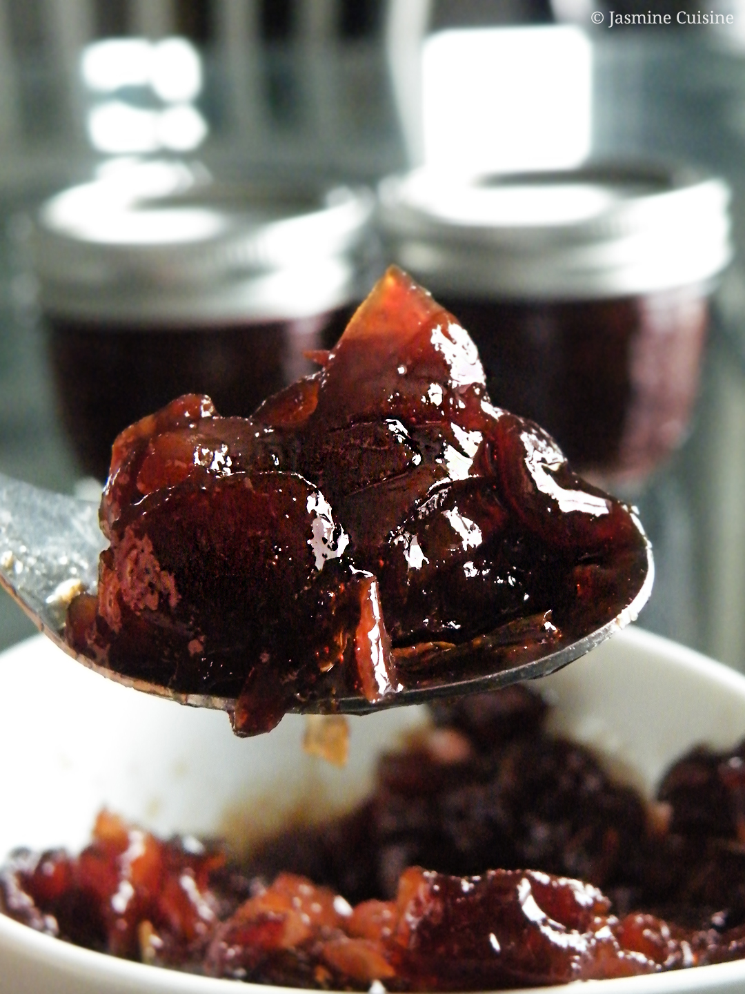 Confit d'oignons aux canneberges et au vin rouge - Jasmine Cuisine